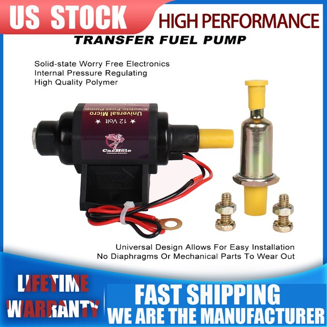 Universal 42S 12 Volt Electric Fuel Pump 2-3.5 PSI 28 GPH - Gasoline ...