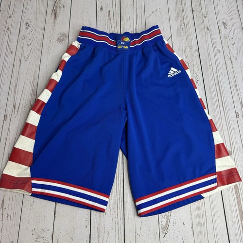 Adidas University of Kansas Jayhawks Basketball Shorts Mens Small Blue ...