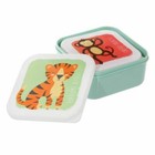 ZOO ANIMALS SET OF THREE PLASTIC LUNCH SANDWICH PICNIC BOXES BOX FOOD ...