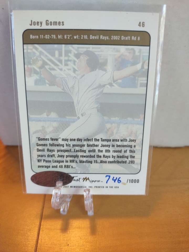 2002 Just Minors Joey Gomes Auto /1000 | eBay