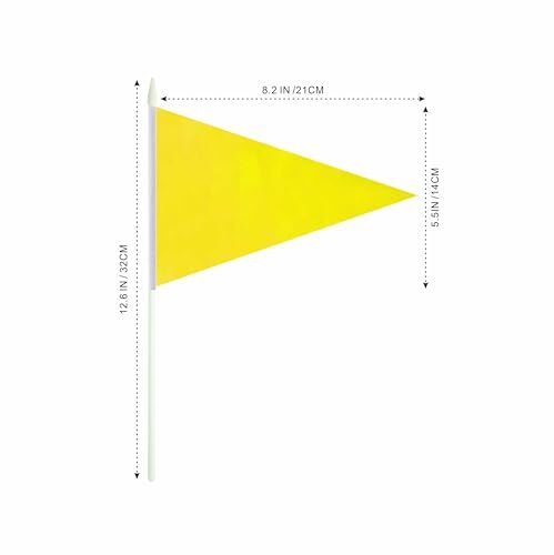 12 Pack Pennant Stick Flag Small Mini Triangle Blank Solid Color Hand ...