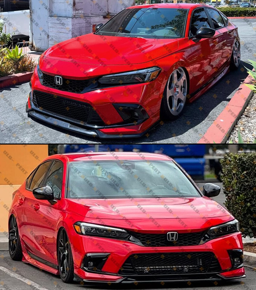 For 2022-2024 Honda Civic 11th Gen GF Bodykit Rallye Red Black Front ...