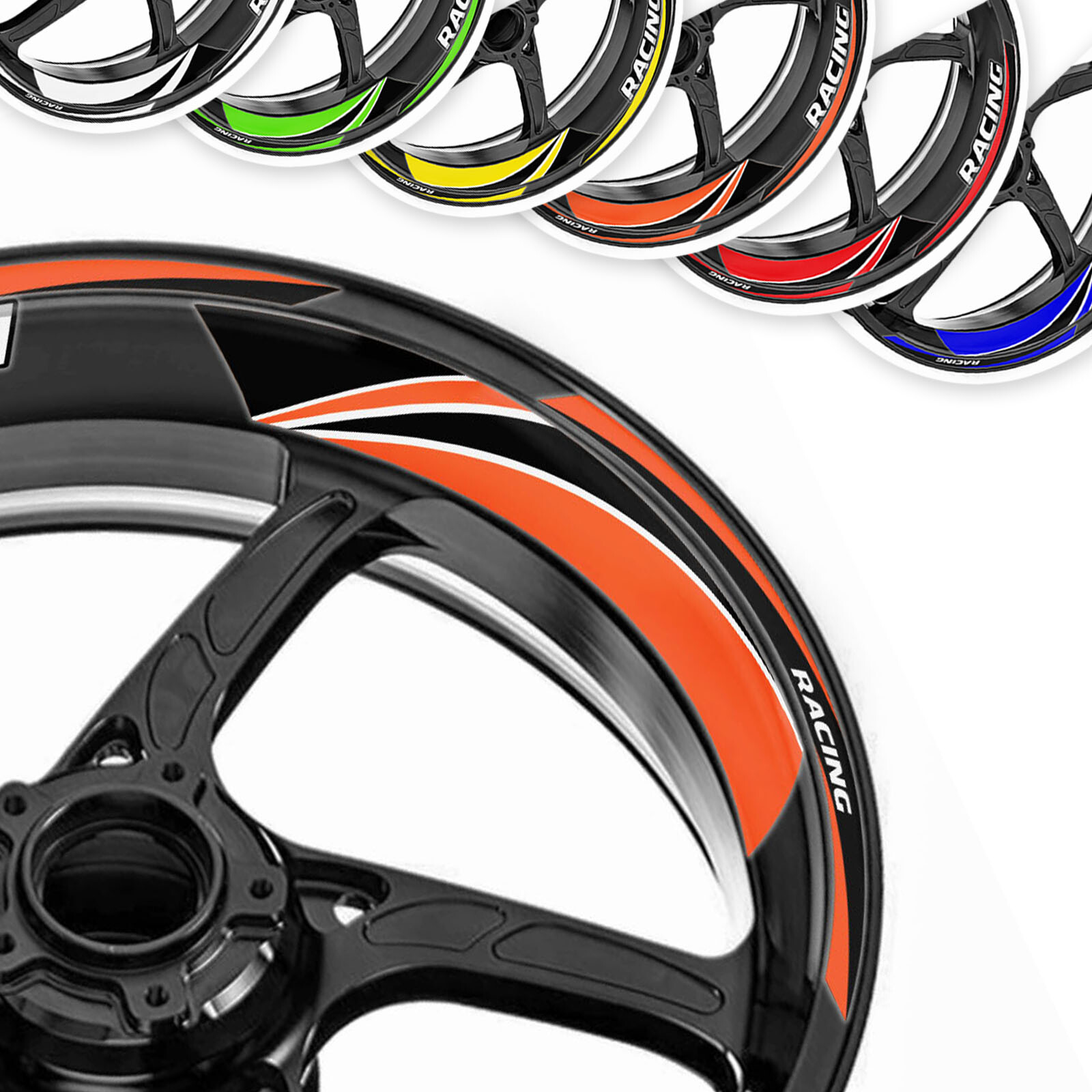 Orange GP8 Graphic Wheel Stickers 17" For Yamaha MT07 18-21 20 19 | eBay