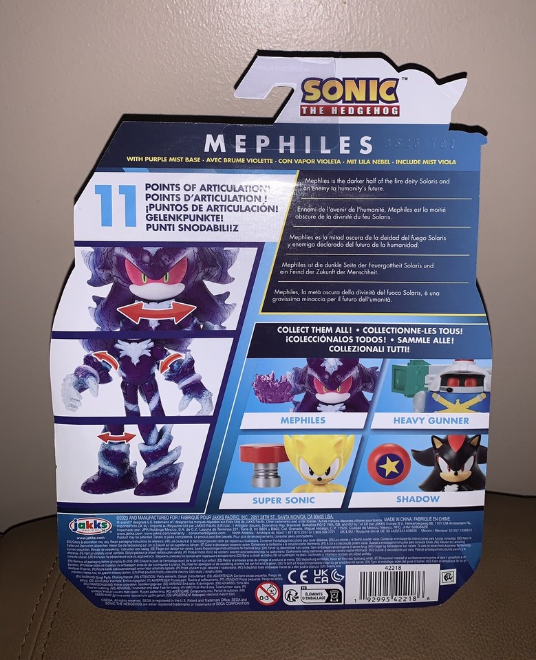 2024 JAKKS Pacific Sonic the Hedgehog Figure: MEPHILES THE DARK (w ...