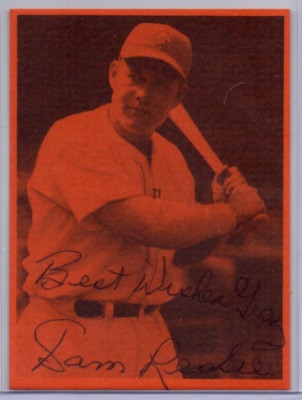 1974 TCMA, SAM LESLIE On-Card Auto, New York Giants, Brooklyn Dodgers ...
