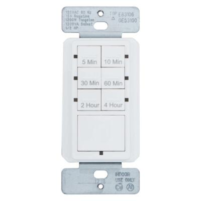 Defiant Countdown Timer Light Switch Control 4 Hr In Wall Push Button ...