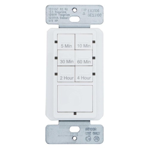 Defiant Countdown Timer Light Switch Control 4 Hr In Wall Push Button ...