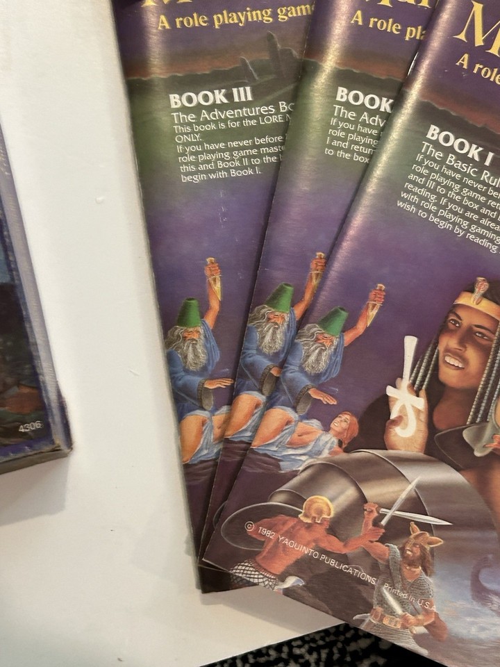 MAN, MYTH & MAGIC BOX SET FANTASY ROLE PLAYING GAME YAQUINTO 1982 ...