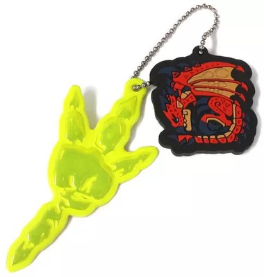 Monster Hunter Rioresus Trace Reflector Keychain Charm 4.7x3in Rubber ...