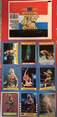 1987 Topps WWF “Hollywood” Hulk Hogan Wrestle Mania III Lot Of 9 ...