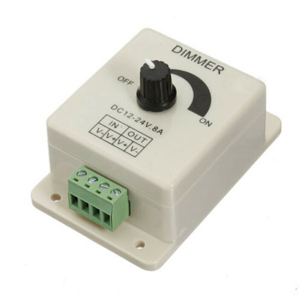 LED Dimmer DC12V 24V 8A/30A Adjustable Brightness Controller Switch ...