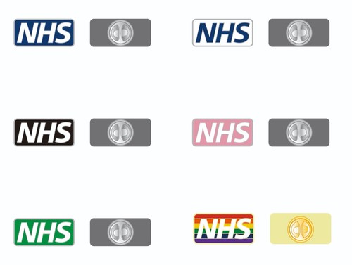 NHS STAFF ENAMEL PIN BADGE - Rainbow , Blue , White , Black . Pink ...