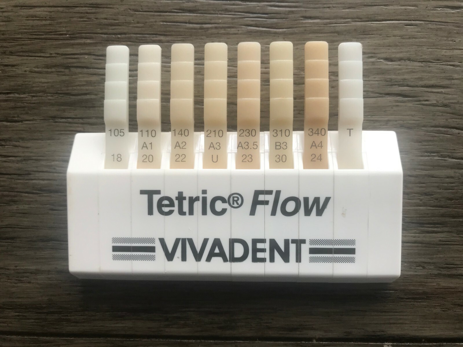 Vivadent Tetric Flow Shade Guide | eBay