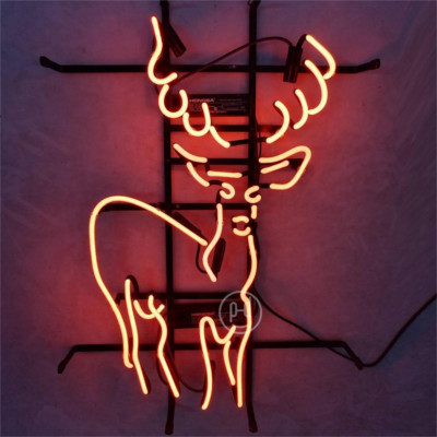 Deer Neon Light Sign 24"x20" Christmas Room Wall Hanging Gift Handcraft ...