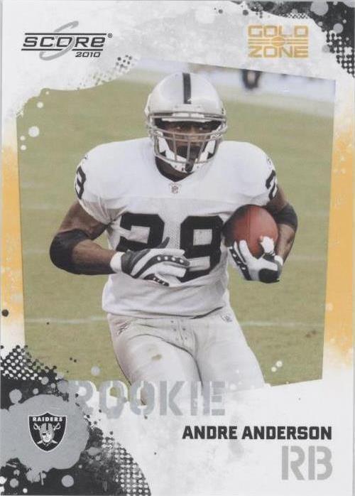 2010 Score - Rookie Andre' Anderson #302 Gold Zone /299 (RC) for sale ...