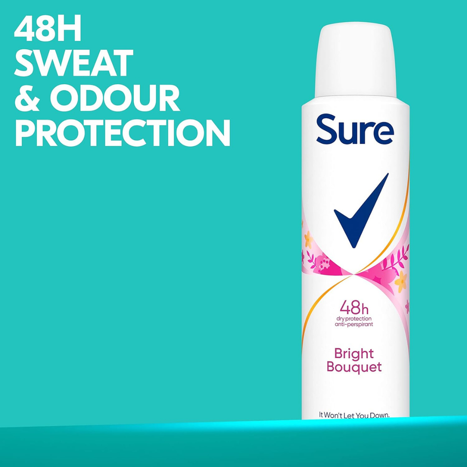 Sure Bright Bouquet Anti-perspirant Aerosol 6 x 150ml MotionSense 48h ...