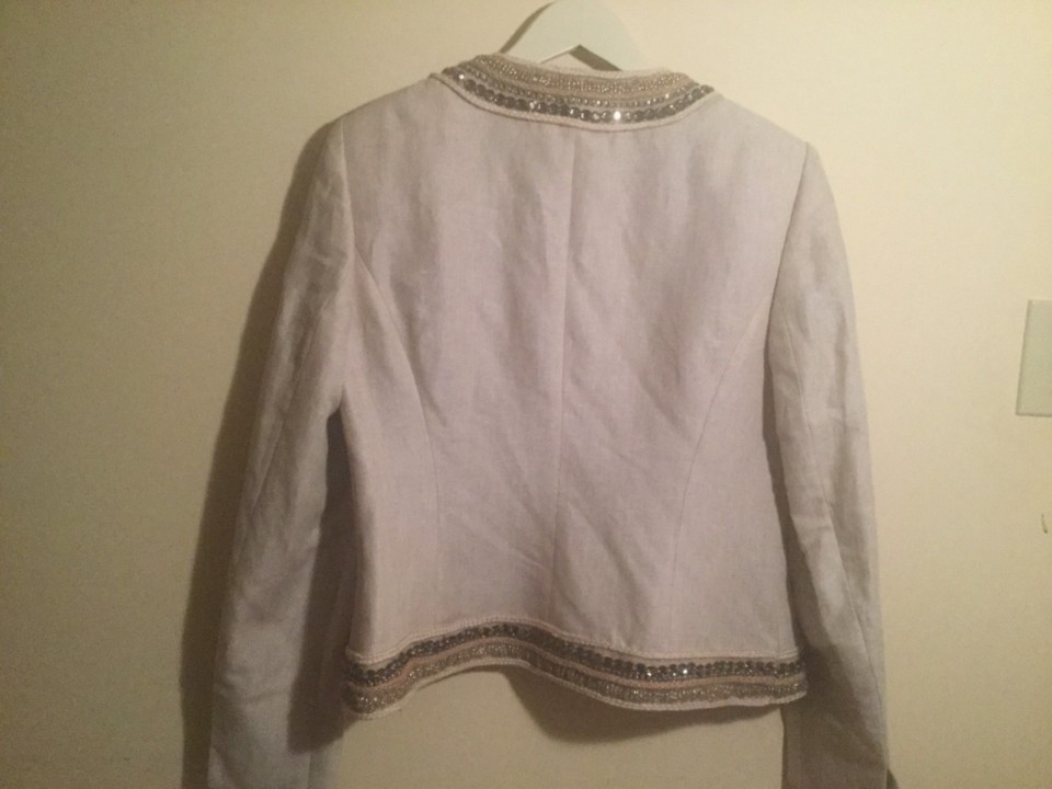 linen beaded blazer by Basler | eBay