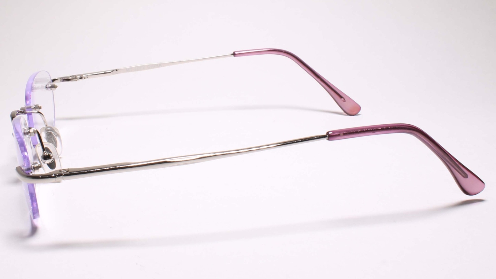 Purple Tinted Lens Rectangle Rimless 1.25 Reading Sun Glasses ...