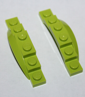 2 x Lego Ninjago Lime Mudguard ref 62361/set 9450 9455 9445 9457 9447 ...