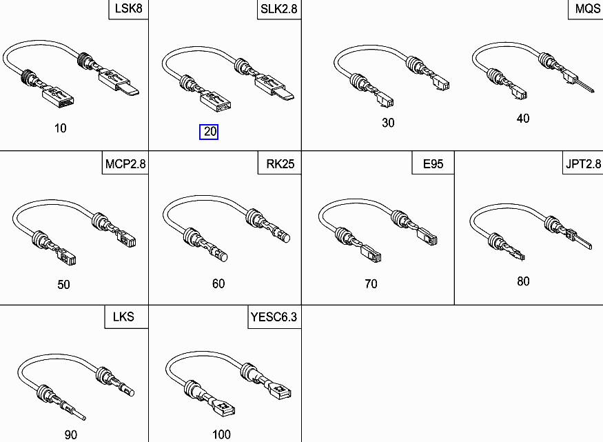 Mercedes Repair Cable Wiring Harness Loom Lead Connector A0005404105 ...
