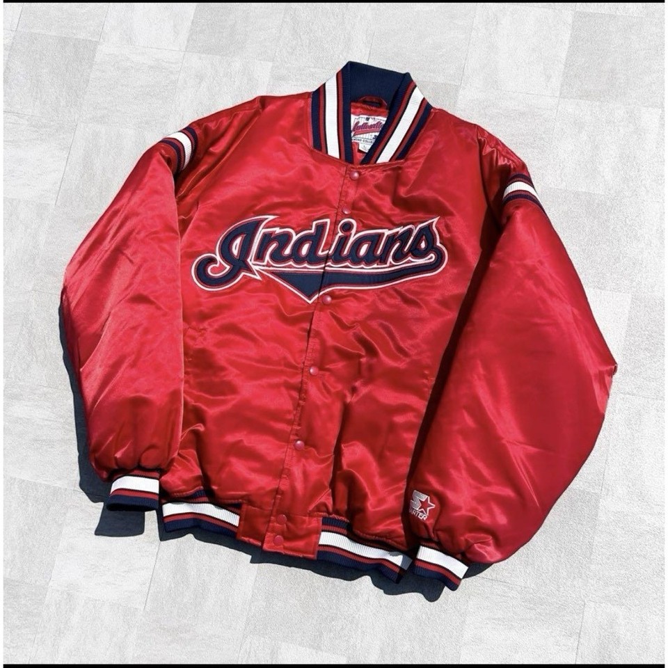 90S Starter Mlb Indians Embroidery Logo Varsity Jacket No.tr620 | eBay
