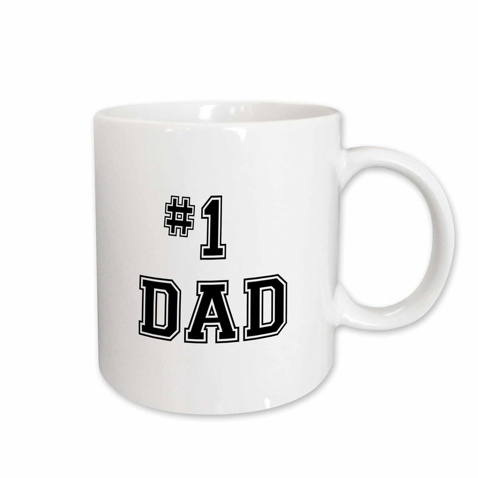 3dRose #1 Dad - Number One Greatest Dad - black text - Good for Fathers ...
