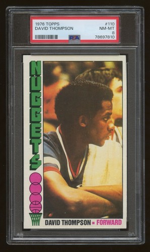 1976 Topps #110 David Thompson Rookie HOF Denver Nuggets ABA NBA star ...