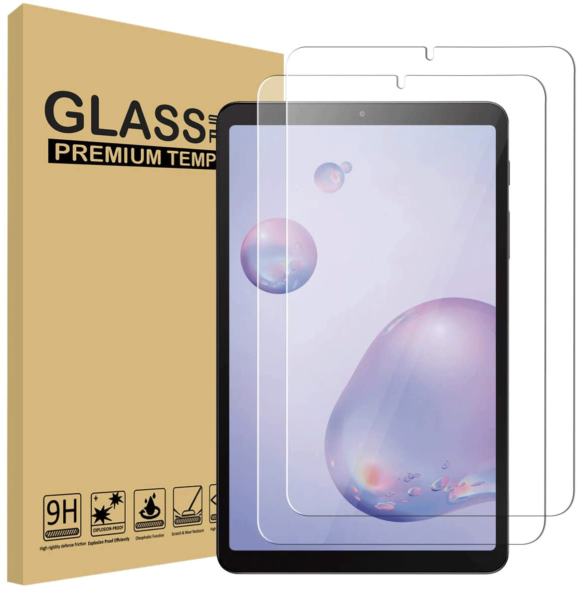 2 Pack for Galaxy Tab A 8.4 inch T307 2020 Screen Protector Tempered ...