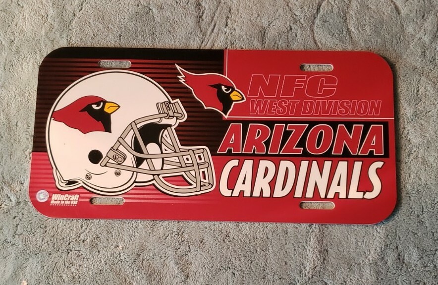 Arizona Cardinals NFL Plastic License Plate Auto Tag - New | eBay