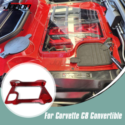 For Corvette C8 Convertible 2020-24 Clear HTC Engine Bay Cover Red ...