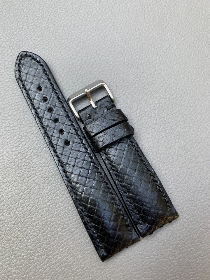 Genuine Real Snake skin leather watch strap band 16 17 18 19 20 21 22 ...