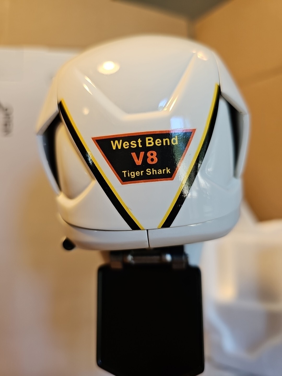 Seven Marine 557 Toy Outboard Boat Motor with West Bend Tiger Shark ...