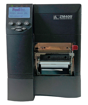 Zebra ZM400 FedEx Direct Thermal Label Printer Peel Rewind USB Serial ...