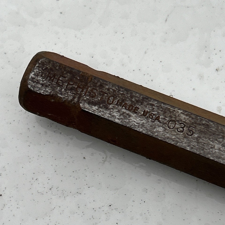 2 Antique Tools - Mephisto 035 Steel Chisel Lathe Tool Unmarked Brass ...