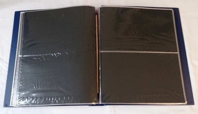 LARGE BLUE 2-PEG STAMP FIRST DAY COVERS ALBUM & PAGES, VGC | eBay UK