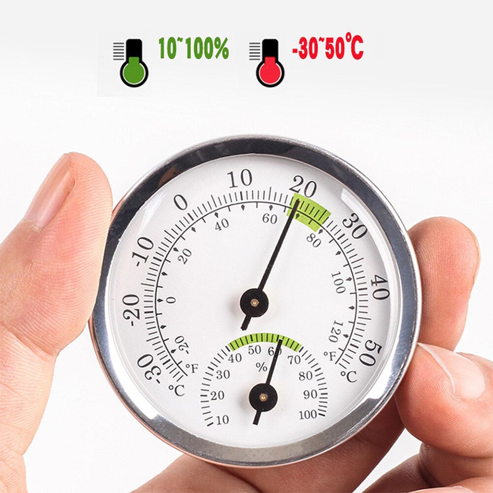 Analog Thermometer Hygrometer Mini Humidity Meter Gauge Temperature ...