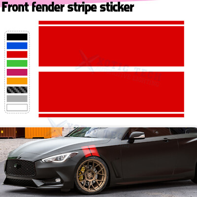 Auto Fender Stripes Hash Marks Racing Vinyl Decals Fit Most Cars Side ...