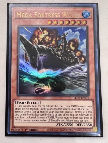 Mega Fortress Whale 1st Edition Ultra Rare LED9-EN016 Yu-Gi-Oh! | eBay
