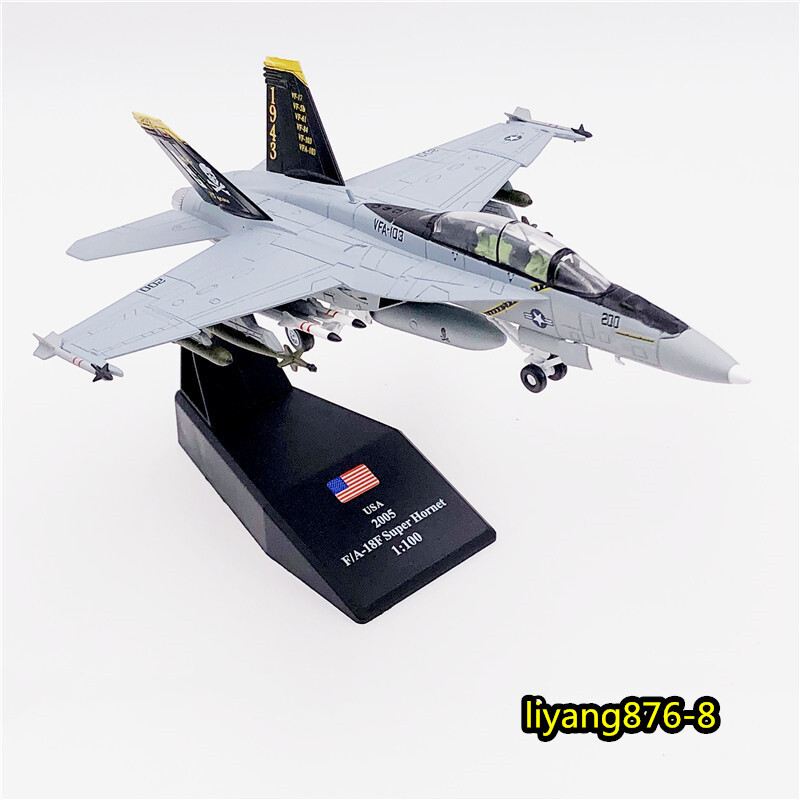 1/100 Scale F/A-18 Strike Fighter Plane Diecast Display Model ...
