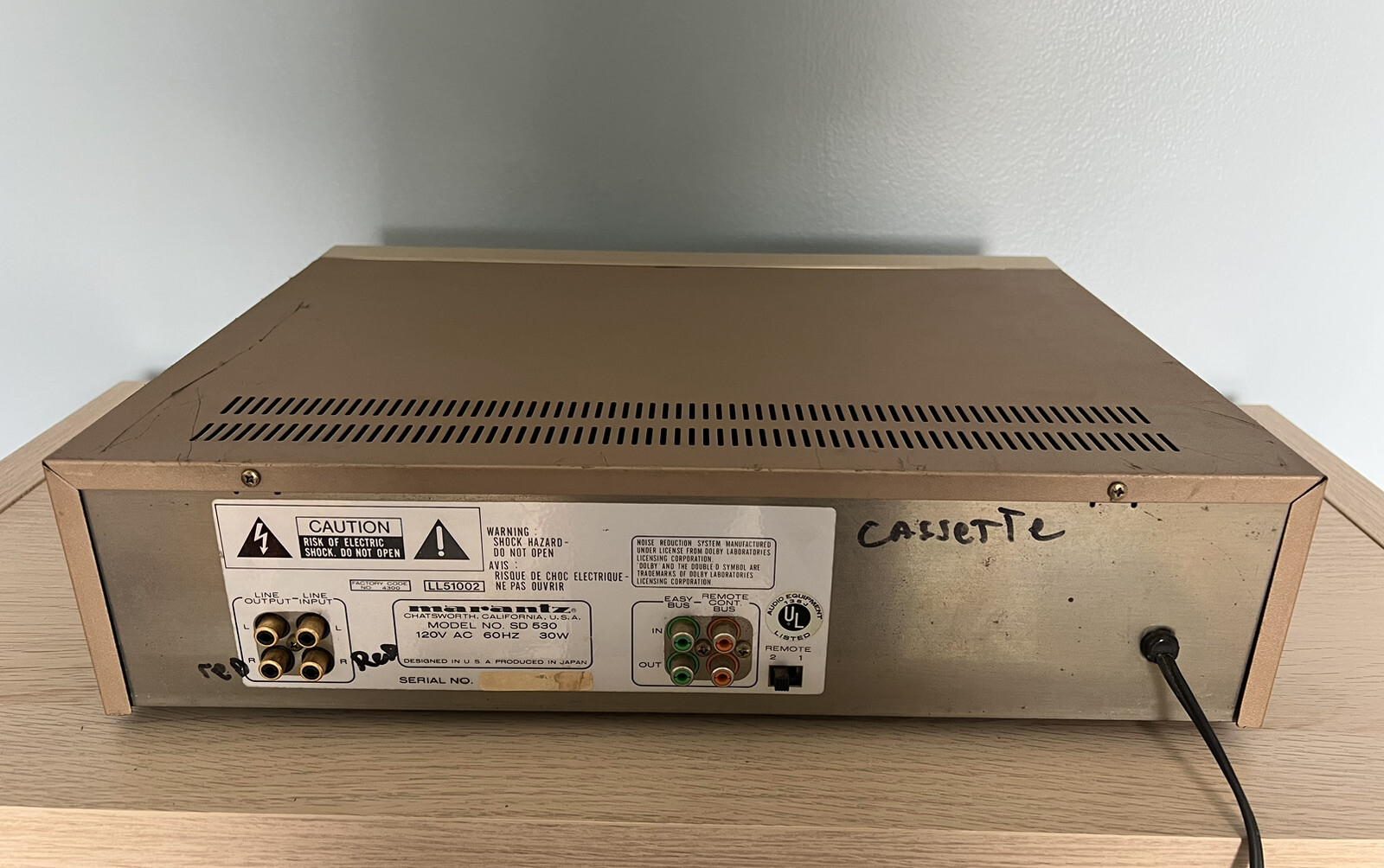 Marantz SD530 Auto Reverse Cassette Tape Deck (Serviced) | eBay