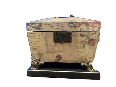 Vintage Anister Gifts Inc Victorian Wood Treasure Chest Trinket Box ...