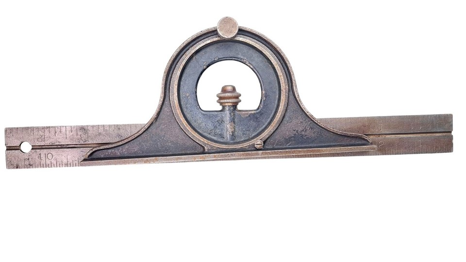 Vintage Starrett Combination Square Protractor with Stanley 11 inch ...