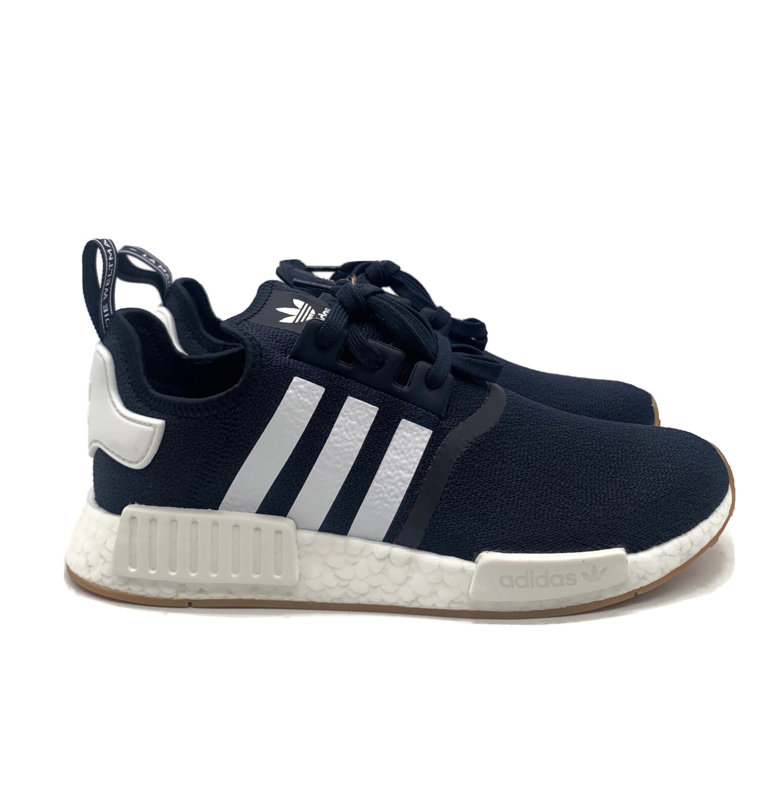 Adidas NMD R1 Boost Mens Size 9.5 Casual Running Shoe Navy Blue White ...