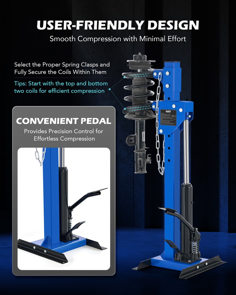 OMT Hydraulic Strut Spring Compressor 4.5 Ton 9920 LBS Auto Coil ...