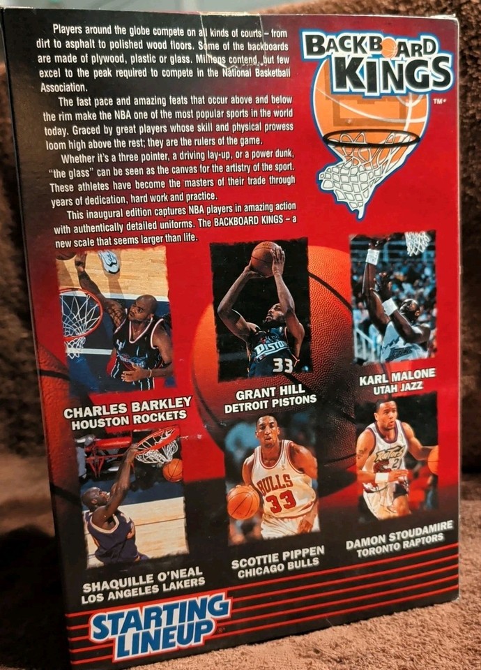 Vintage 1997 NBA Starting Line Up KARL MALONE Utah Jazz Backboard Kings ...