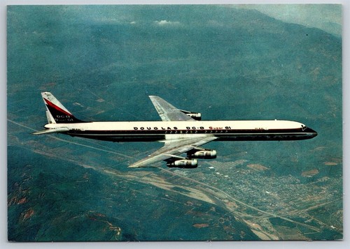 Airplane Postcard McDonnell Douglas DC-8 Super 61 Plane Stats FM47 | eBay