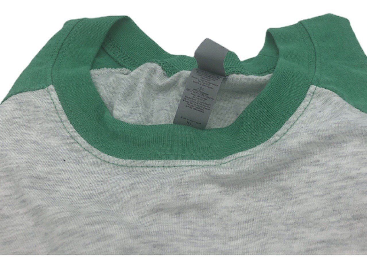 Next Level raglan long sleeve gray green T-Shirt Sizes XL & 3XL | eBay