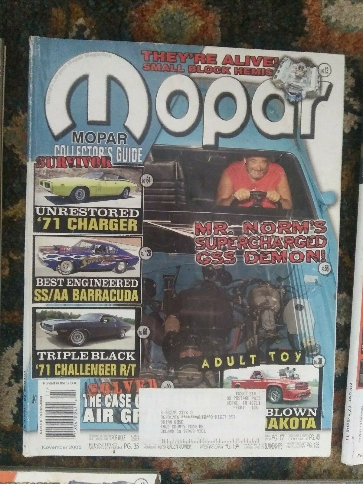 5 Issues of MOPAR Collector's Guide Dodge Chrysler Plymouth Hemi Cuda ...