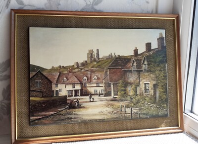 Vintage Kevin Platt's print of original "Corfe Castle" Framed wall art ...
