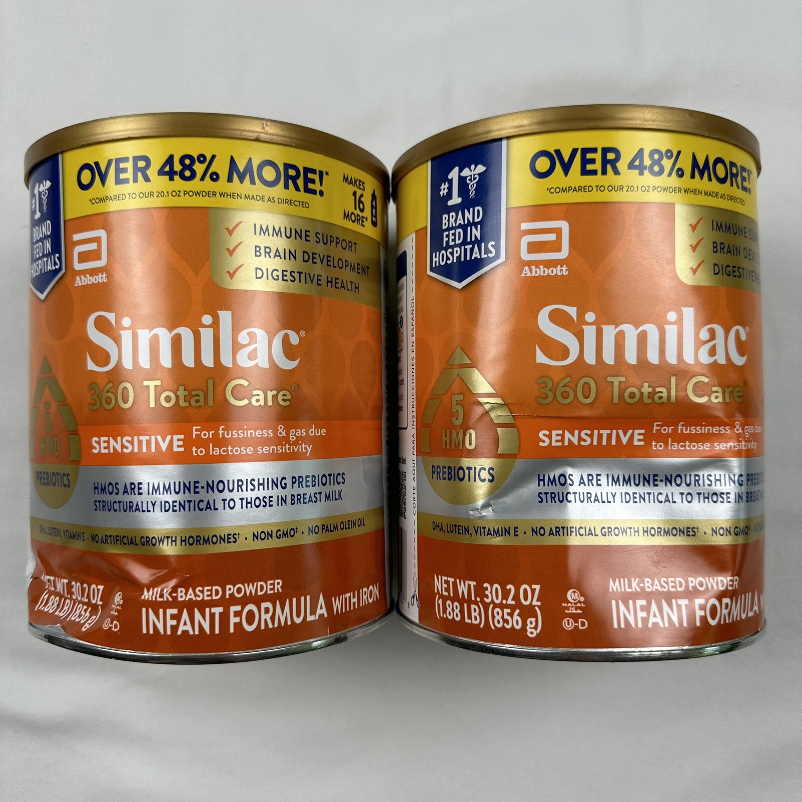 (LOT OF 2) Similac 360 Total Care Sensitive Formula Milk Based with ...